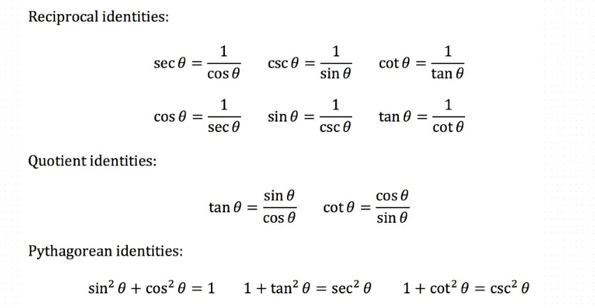 Trigonometry | Flashcards