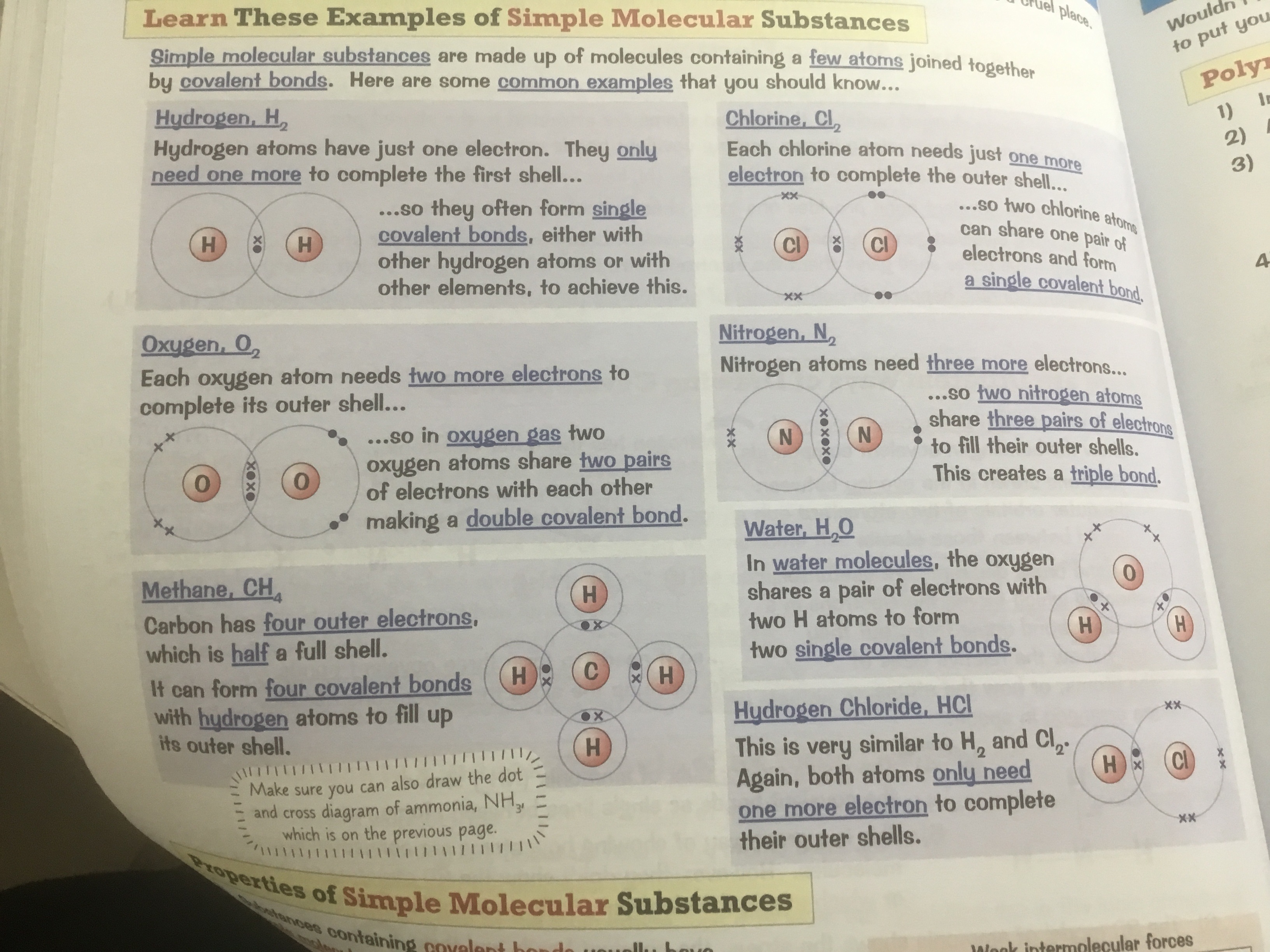 Simple Molecular Substances | Flashcards